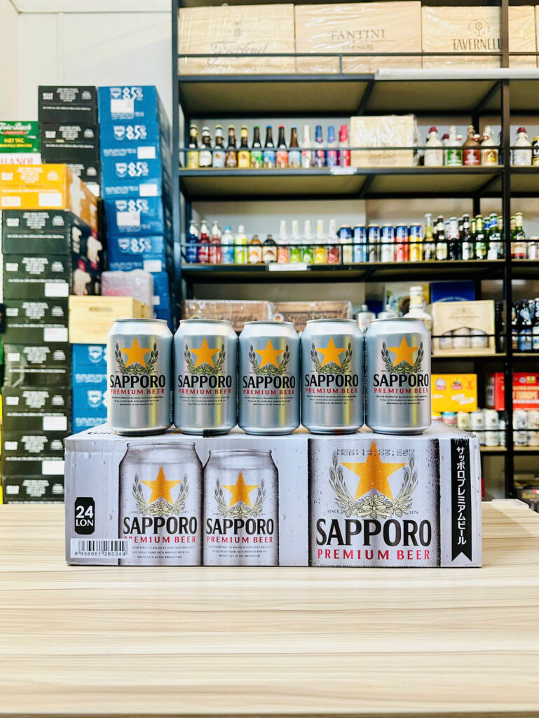 Bia Sapporo Premium - Thùng 24 Lon 330ml - BIA NHẬP KHẨU ĐẠI LỘC