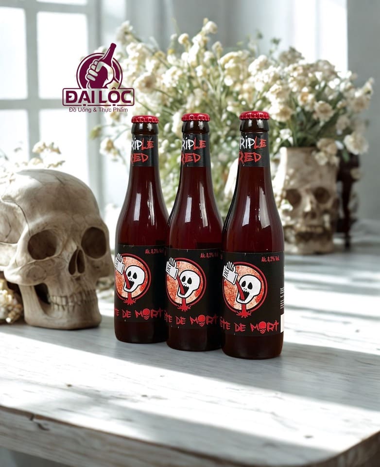Bia Tête de Mort Triple Red 8.2% | Bia Bỉ Nhập Khẩu Đại Lộc